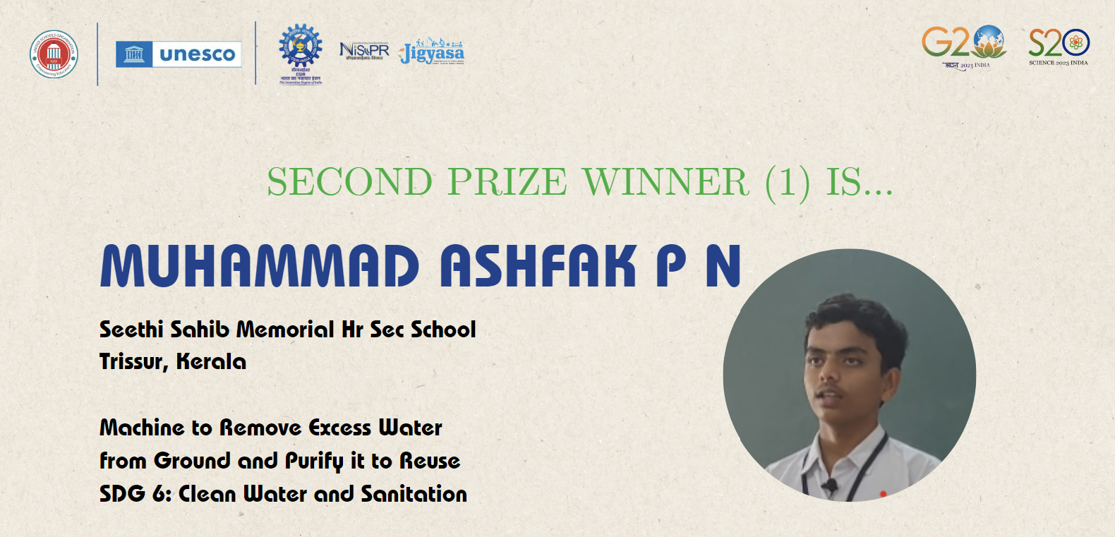 Young Scientists Challenge 2023 - UNITED SCHOOLS ORGANISATION OF INDIA