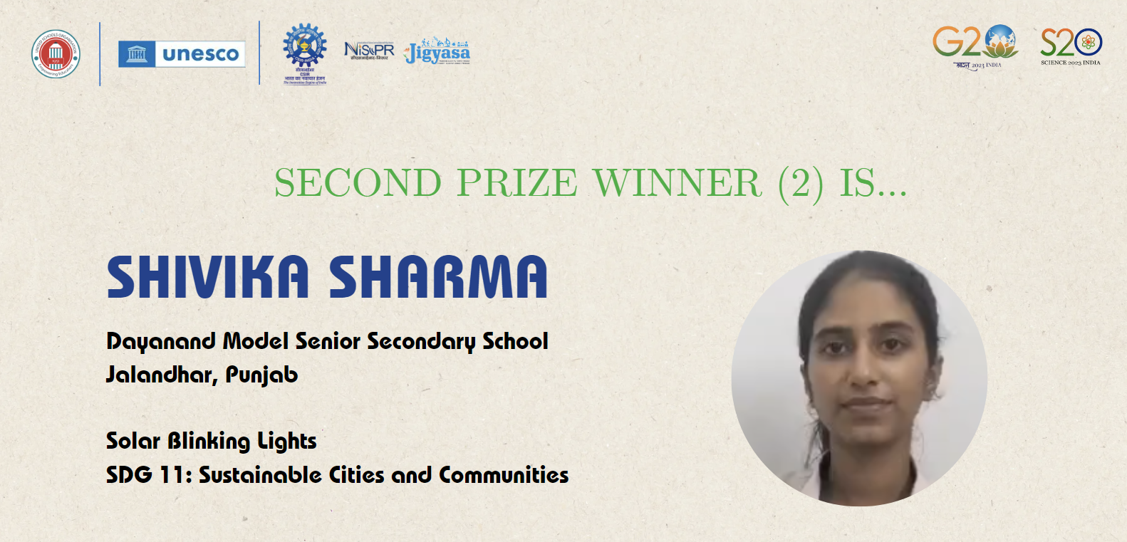 Young Scientists Challenge 2023 - UNITED SCHOOLS ORGANISATION OF INDIA